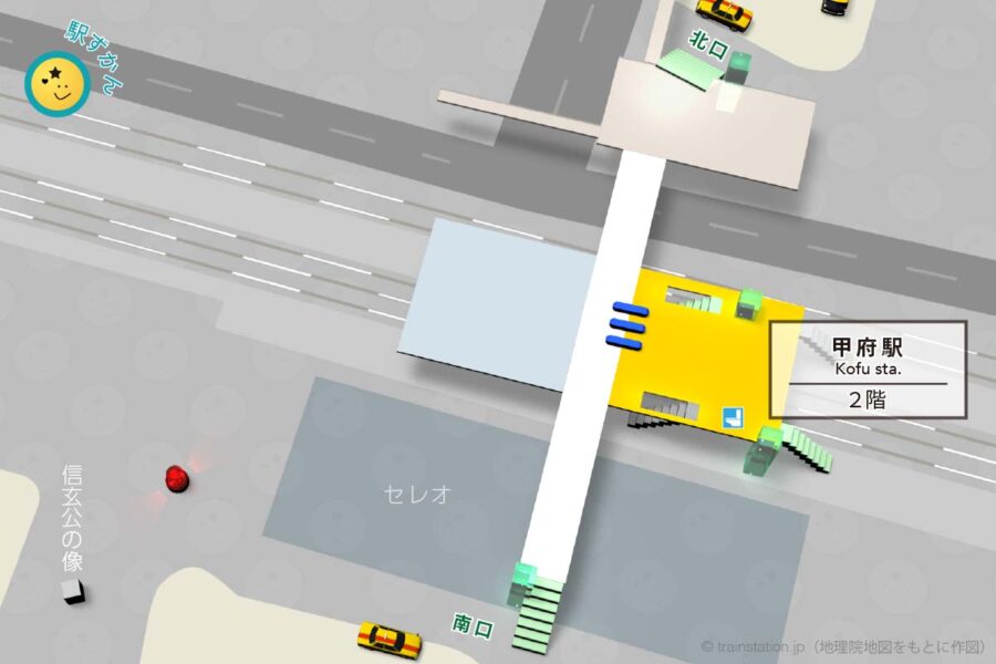 大月駅の構内図 中央本線・富士急行線わかりやすい地図と写真 - 駅ずかん