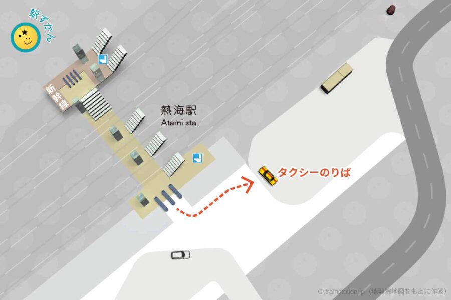 熱海駅の路線図・周辺地図と街撮り写真 (静岡県 伊豆) - 駅ずかん
